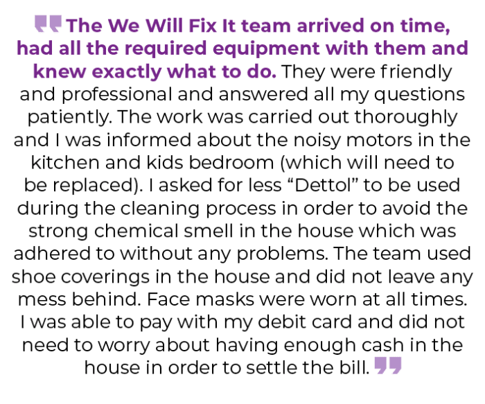 What customers think | We Will Fix It